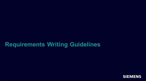 requirements writing guide coverage cookbook