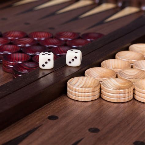 Шашки для нард 27 мм ясень тонированный ясень