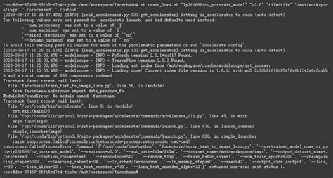 在魔塔上按照文档教程训练命令行启动报错请问什么原因呢 Issue modelscope facechain GitHub