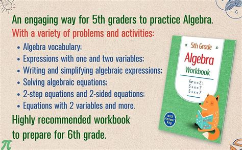 5th Grade Algebra Workbook Grade 5 Math Workbook With Answers Madi Wisconsin Oliver
