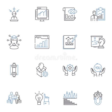 Designing And Developing Line Icons Collection Innovation Creativity Functionality User