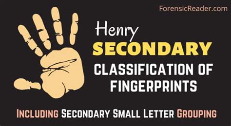 Henrys Fingerprint Classification System Key Major Primary Secondary