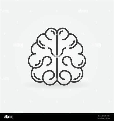Human Brain Outline Icon Vector Symapses Concept Line Symbol Stock Vector Image And Art Alamy