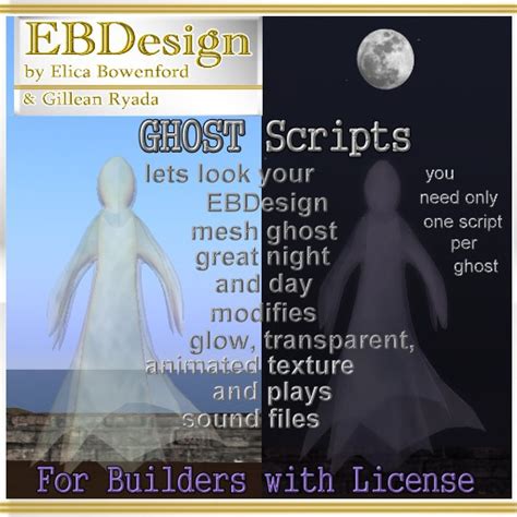 Second Life Marketplace Ebdesign Ghost Mesh Scripts