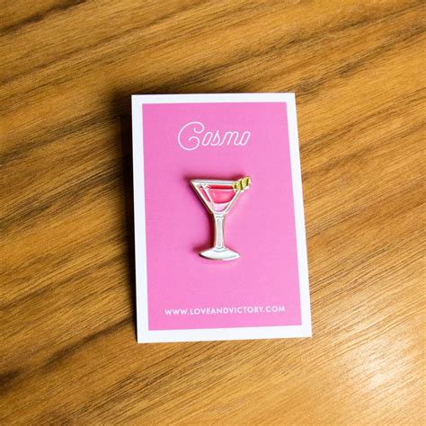 Cosmo Cocktail Enamel Pin Cocktail T Etsy Cocktail Pin Cosmo