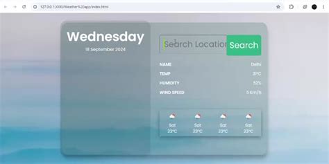 Simran Rout On Linkedin Webdevelopment Apiintegration Javascript Weatherapp