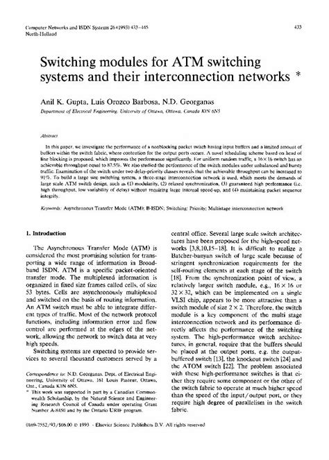 pdf switching modules for atm switching systems and their