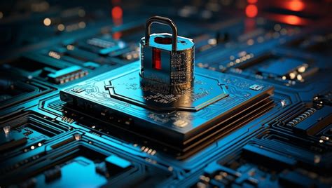 Premium Photo Secure Circuit Padlock On Electronic Board