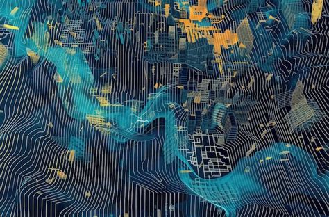 Complex Electronic Circuit Board With Network Lines Premium Ai Generated Image