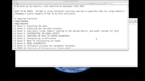 Review Of The General Linear Model Using R Part 1 Youtube