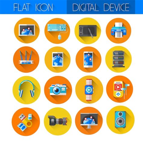 Premium Vector Digital Devices Icon Set Collection