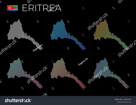 Eritrea Dotted Map Set Map Eritrea Stock Vector Royalty Free