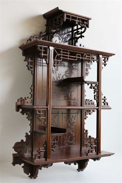 One Of A Kind Gorgeous Antique Mahogany Wall Cabinet Etagere Wall Shelf