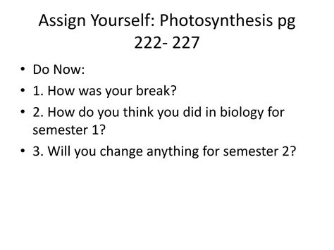Photosynthesis Ppt