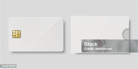 벡터 3d 현실적인 흰색 빈 신용 카드 종이 지갑 봉투 포장 카우어 절연 플라스틱 크레딧 모형 브랜딩을위한 직불 카드 디자인 템플릿 신용 카드 지불 개념 정면보기 신용