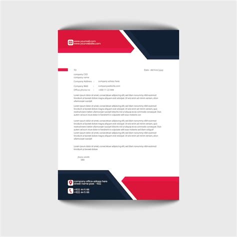 편지지 디자인 템플릿 프리미엄 벡터