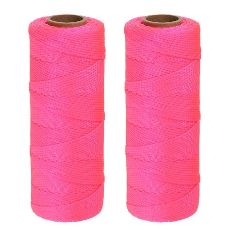 Uxcell 2pcs Twisted Nylon Mason Line 1 5mm X 500 Ft Braided Twine