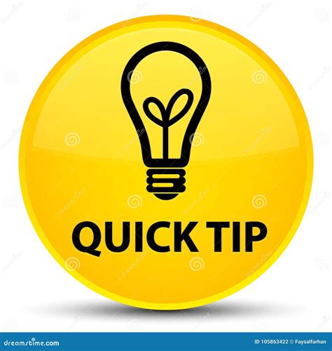 Quick Tip Bulb Icon Glossy Blue Round Button Royalty Free Illustration CartoonDealer Com