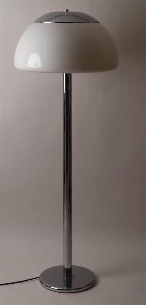 Space Age German White Chrome Floor Lamp From Cosack 1970s For Sale At
