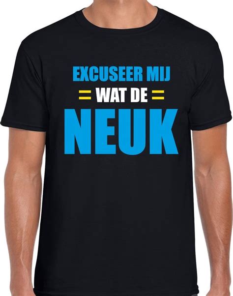 Excuseer Mij Wat De Neuk Fun T Shirt Zwart Heren Feest Outfit