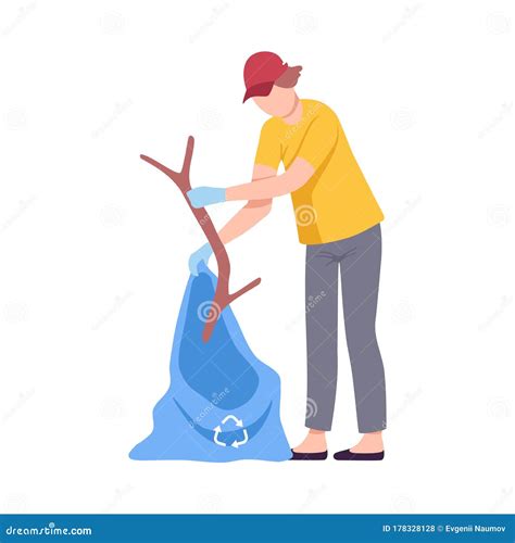 Picking Up Garbage Stick Linear Icon Of Litter Picker Gripper And Crushed Can Black Simple