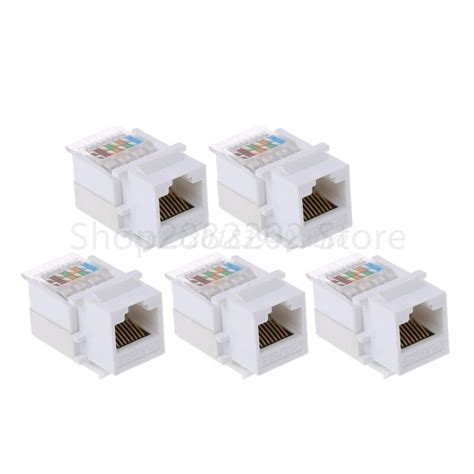 5pcs Cat5e Utp Network Module Tool Free Rj45 Conne Vicedeal