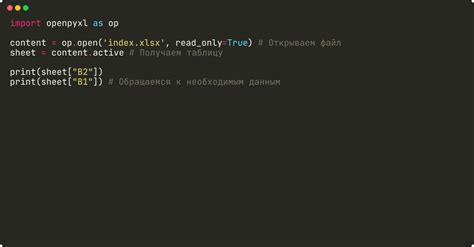 Как читать данные из Excel в Python