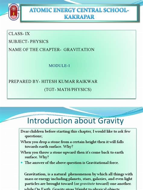 Gravitation Pdf Mass Newtons Law Of Universal Gravitation