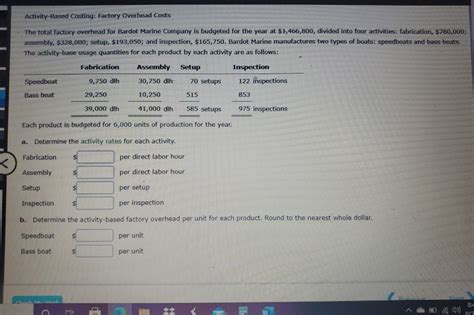 Solved Ebook Calculator Print Item Activity Based Costing