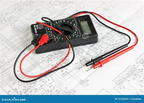 Digital Multimeter And An Electronic Circuit Stock Image Image Of Delineation Circuit