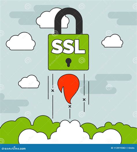 launching ssl secure website concepts with stock illustration illustration of blast