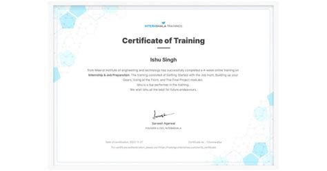 Ishu Singh On Linkedin Successfully Completed The Internship And Job Preparation Training From…