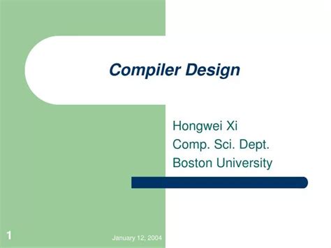 PPT Compiler Design PowerPoint Presentation Free Download ID 408673
