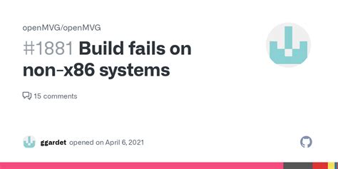 Build Fails On Non X86 Systems · Issue 1881 · Openmvgopenmvg · Github