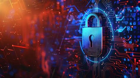 Digital Security Cyber Lock And Circuitry Premium Ai Generated Image