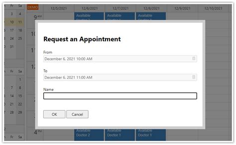 Aspnet Core Doctor Appointment Scheduling Tutorial Net 8 Daypilot