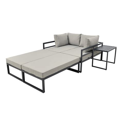 4 Seater Modular Stack Away Garden Sofa With Fully Waterproof Cover