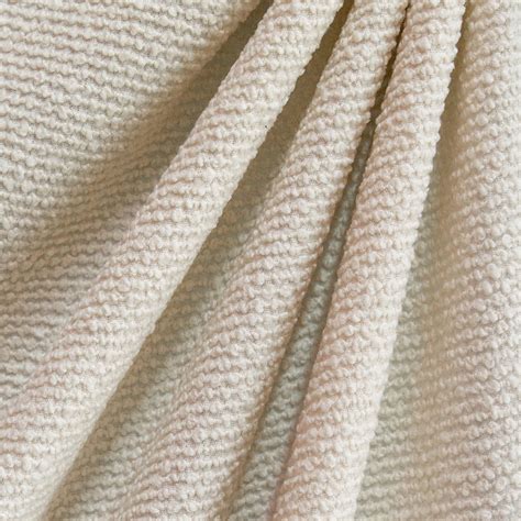 Buy Cream Wool Boucle Fabric Online Soft Nz Wool Texture