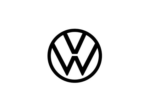 The Vw Logo In Black And White