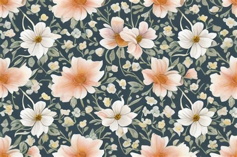 Premium Photo Beautiful Seamless Floral Patern