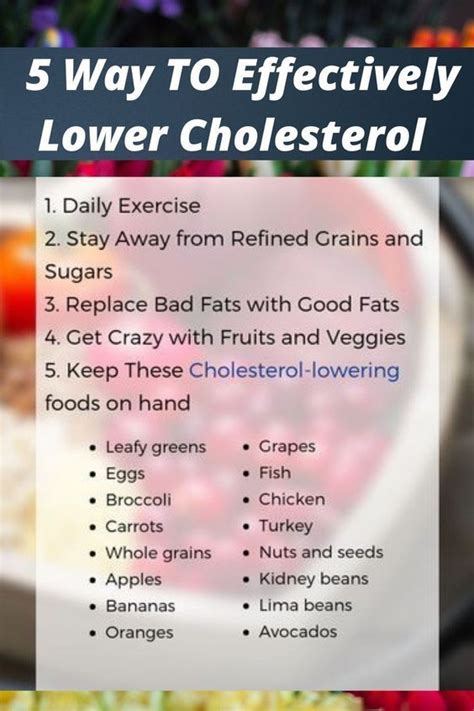 Ways To Effectively Lower Cholesterol Artofit