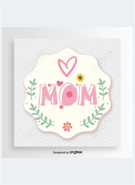 Pink Love Mothers Day Mom Card Template Imagepicture Free Download