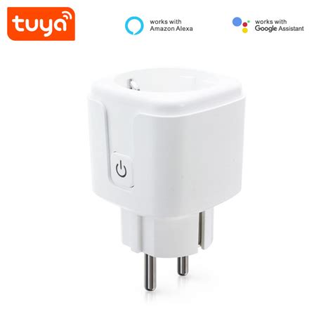 Tuya Smart Wifi 16a Eu Socket Plug With Energy Metering Remote