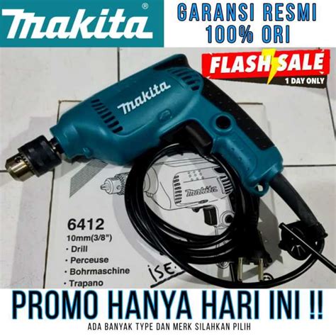 Ready Bos Makita Mesin Bor Listrik 10mm Set Lengkap Bor Tangan