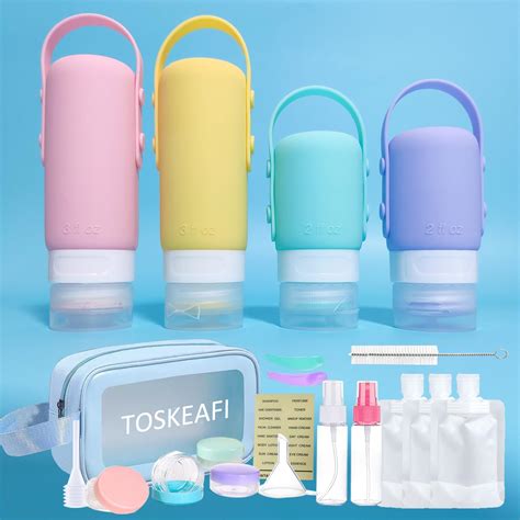 5pcs Silicone Travel Bottles Set Travel Bottles Containers Small Mini Empty Squeeze