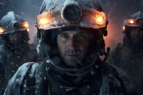 premium photo faces of emergency responders coordinating a generative ai