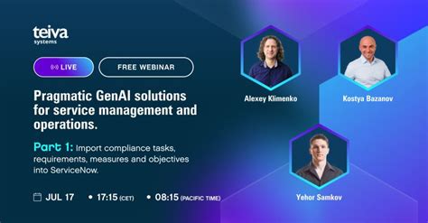 Teiva Systems On Linkedin Genai Servicenow Webinar Compliance Automation Ai Teivasystems…
