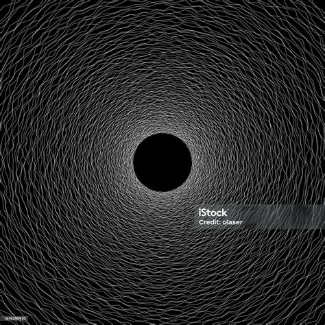 Cave Walls Formed By Thin Line Closed Polygons Stock Illustration