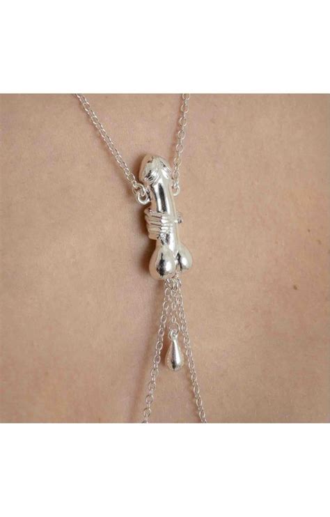 Lover Penis Necklace With Nipple Rings Cathys
