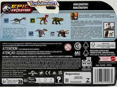 Jurassic World Avaceratops Epic Evolution Danger Pack Toy Wrangler
